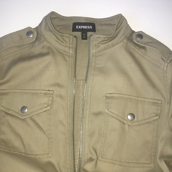 Express | Jackets & Coats | Express Utility Jacket With Drawstring ...